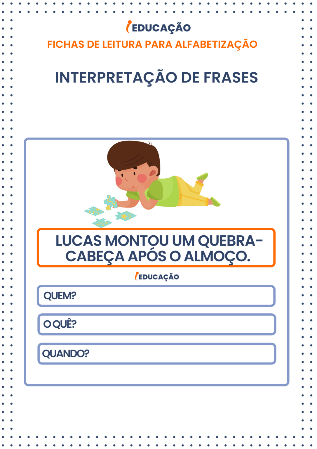 Fichas de Leitura Para Alfabetização Prontas Para Imprimir Fichas de Leitura Para Alfabetização Prontas Para Imprimir