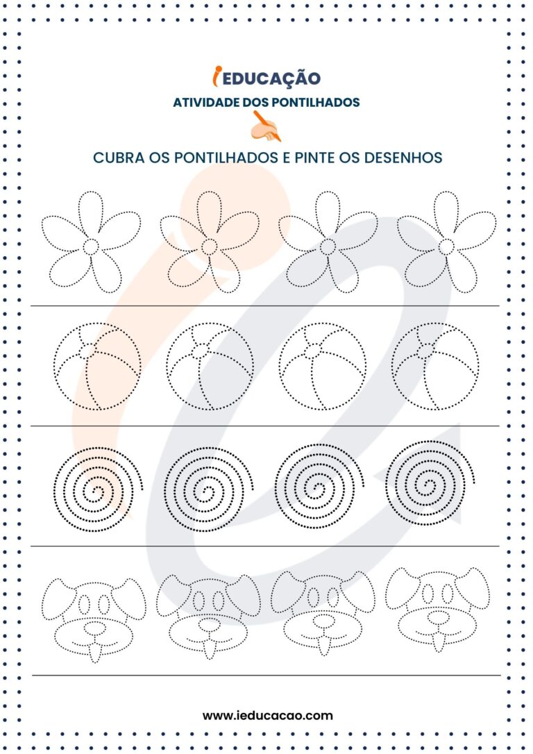 Atividades de Pontilhado para Educação Infantil