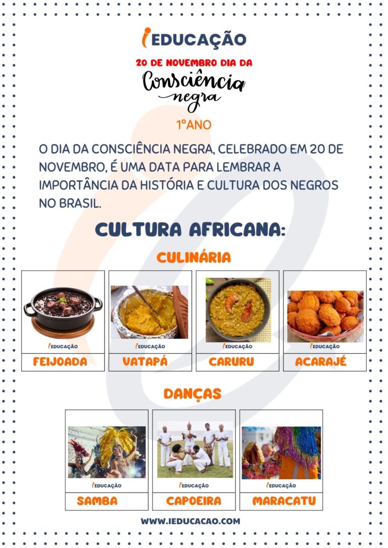 Atividades Sobre Consciência Negra para Imprimir (Fundamental 1)